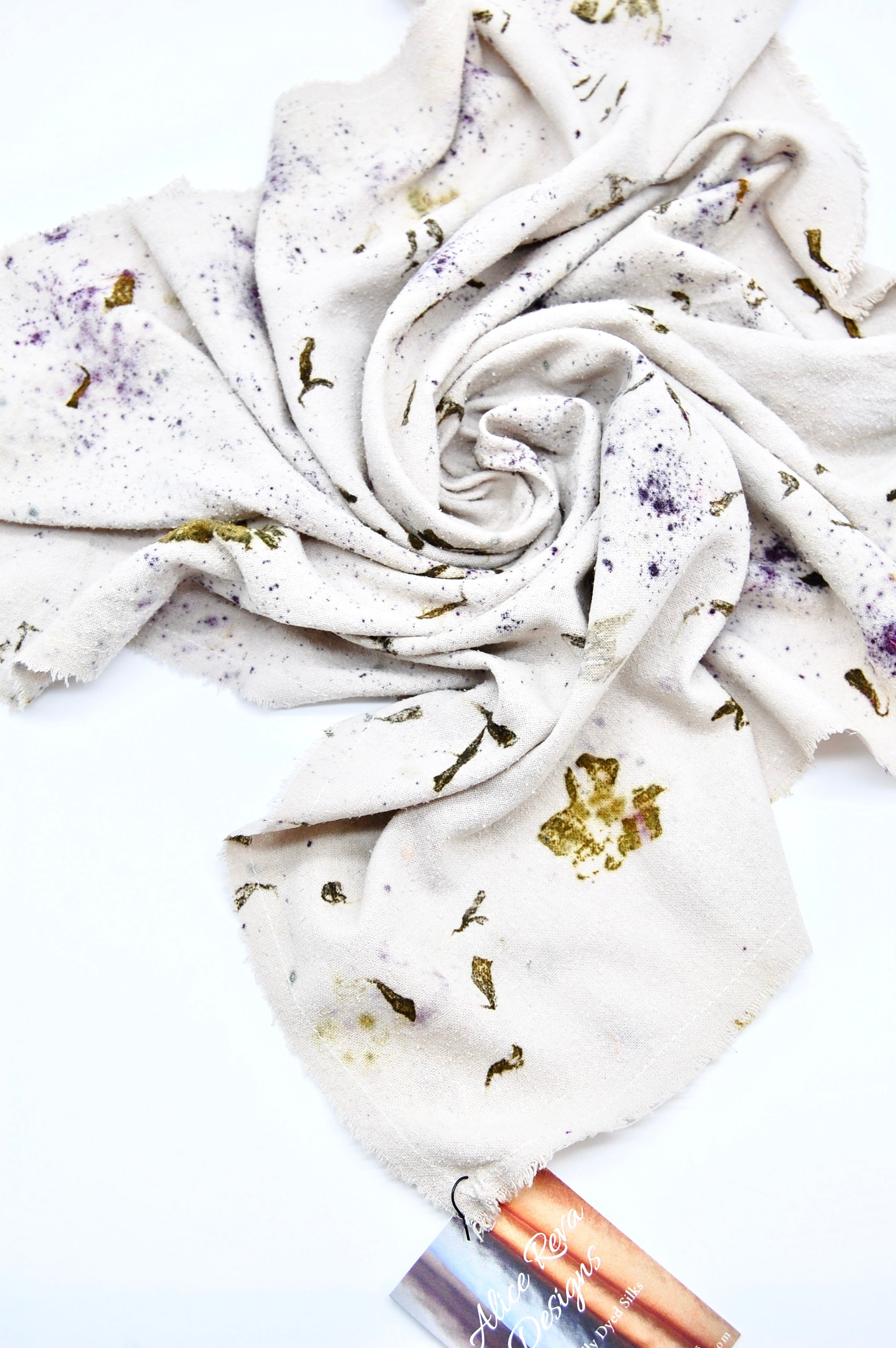 Botanically Dyed Silk Bandana - Raw Silk – Alice Reva Designs